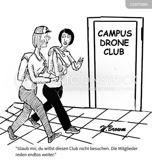 Cartoons und Karikaturen mit Campus-clubs