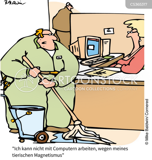 Cartoons und Karikaturen mit Magnetismus