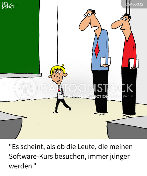 Cartoons und Karikaturen mit Computerklassen