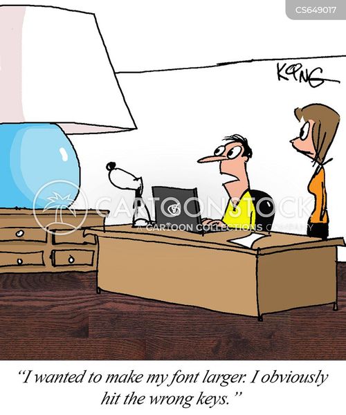 Enlarge The Font Cartoons and Comics - funny pictures from CartoonStock