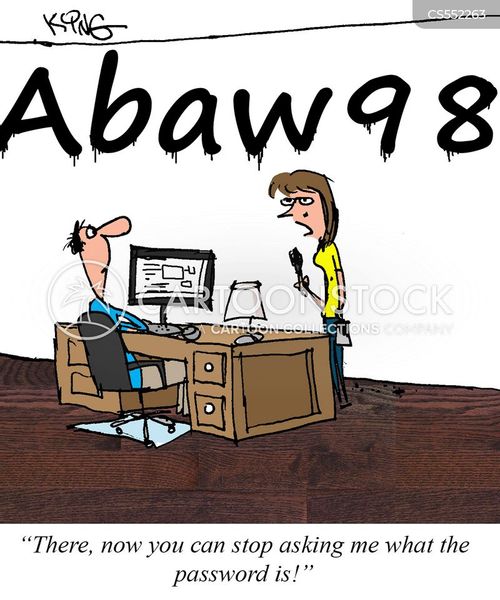 Password Reminder Cartoons and Comics - funny pictures from CartoonStock
