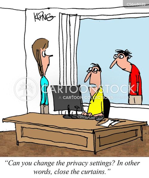 Privacy Settings Cartoons and Comics - funny pictures from CartoonStock