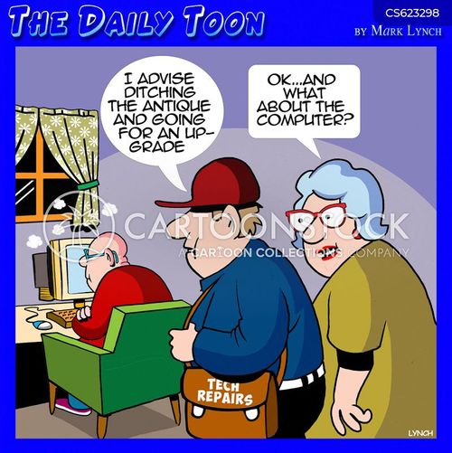 Vintage Computers Cartoons and Comics - funny pictures from CartoonStock