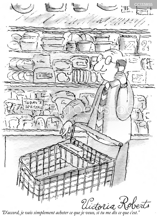 Dessins humoristique et caricaturés avec Les Courses