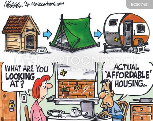 Low Cost Housing Cartoons and Comics - funny pictures from CartoonStock