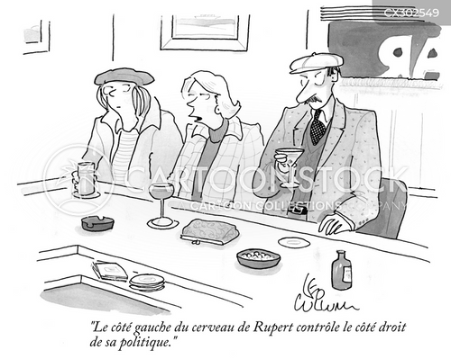 Dessins humoristique et caricaturés avec Côté Droit Du Cerveau