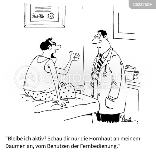 Cartoons und Karikaturen mit Aktiv Bleiben
