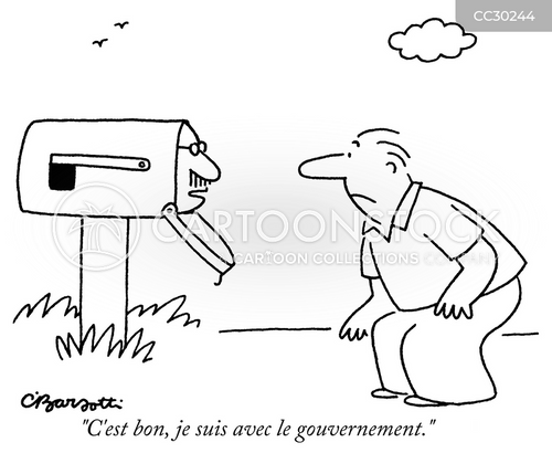 Dessins humoristique et caricaturés avec Boîtes Aux Lettres