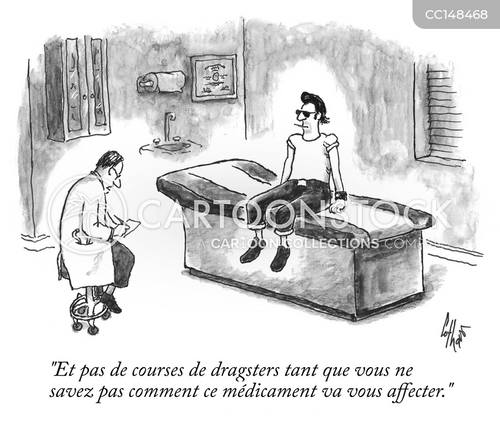 Dessins humoristique et caricaturés avec Course De Dragsters