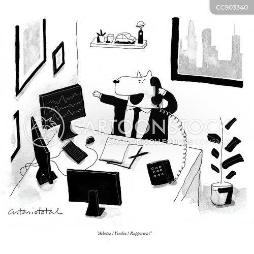 Dessins humoristique et caricaturés avec Trading De Titres