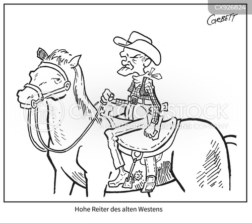 Cartoons und Karikaturen mit Alter Cowboy