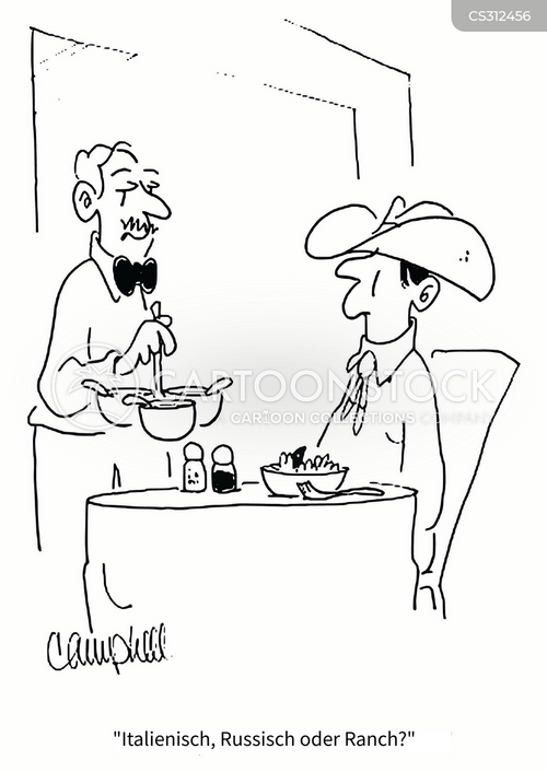 Cartoons und Karikaturen mit Ranch-dressings