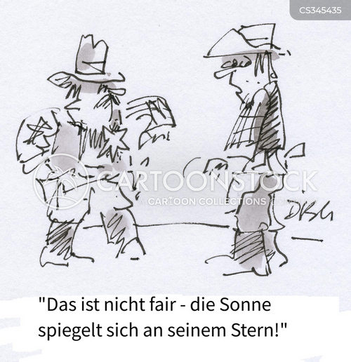 Cartoons und Karikaturen mit Sheriff-sterne