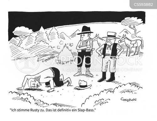 Cartoons und Karikaturen mit Slap