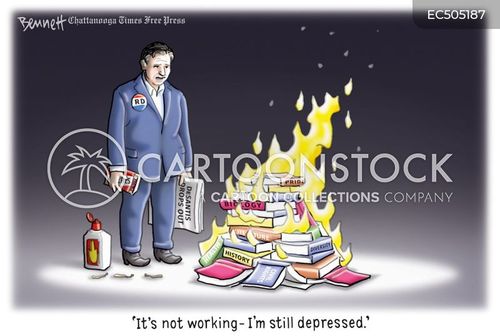 Book Burn Cartoons and Comics - funny pictures from CartoonStock