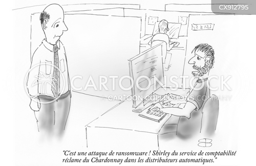 Dessins humoristique et caricaturés avec Cyber-attack