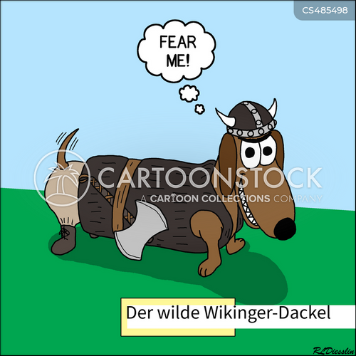 Cartoons und Karikaturen mit Wikinger