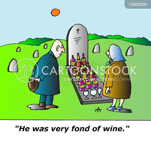 Bottle-covered Grave Cartoons and Comics - funny pictures from CartoonStock