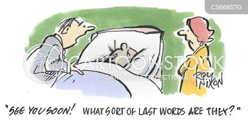 Deathbed Visit Cartoons and Comics - funny pictures from CartoonStock
