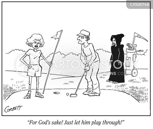 Supernatural Golf Cartoons and Comics - funny pictures from CartoonStock