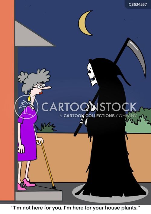 Grim Reaper Visit Cartoons and Comics - funny pictures from CartoonStock