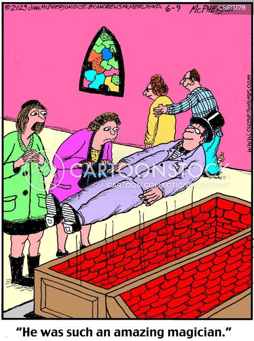Funeral Magic Cartoons and Comics - funny pictures from CartoonStock