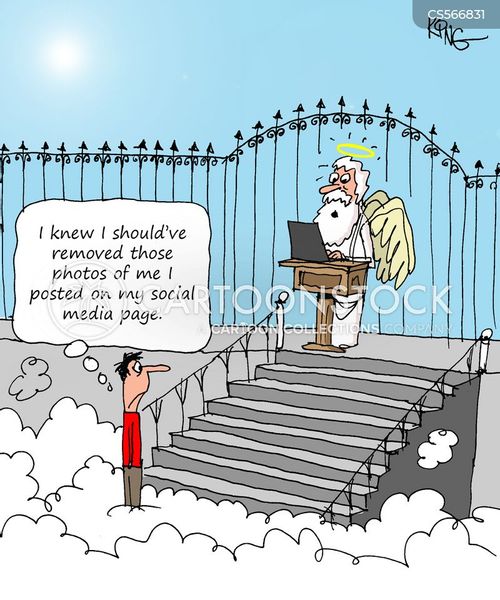 Heaven's Gatekeeper Cartoons and Comics - funny pictures from CartoonStock