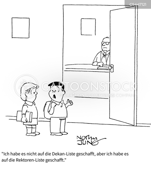 Cartoons und Karikaturen mit Dekan-liste
