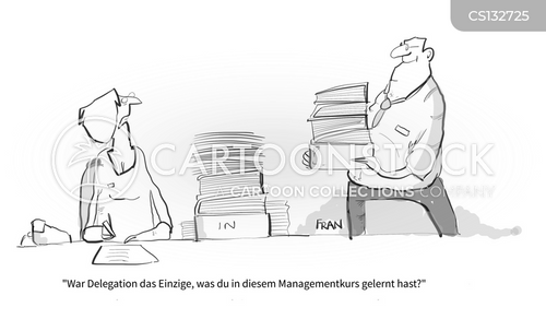 Cartoons und Karikaturen mit Delegation