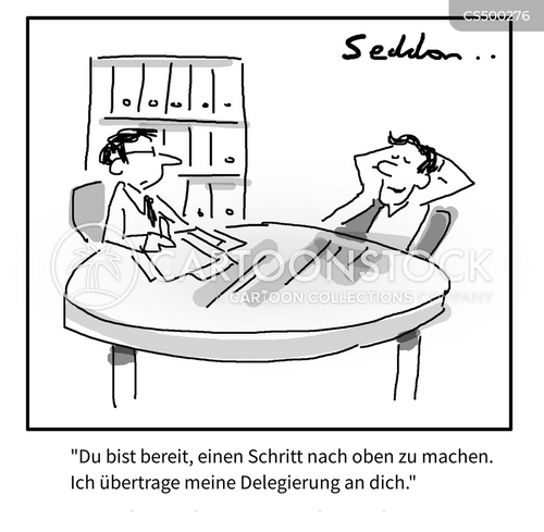 Cartoons und Karikaturen mit Delegation