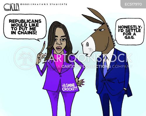 Jasmine Crockett Cartoons and Comics - funny pictures from CartoonStock