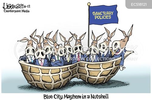 Sanctuary Policies Cartoons and Comics - funny pictures from CartoonStock