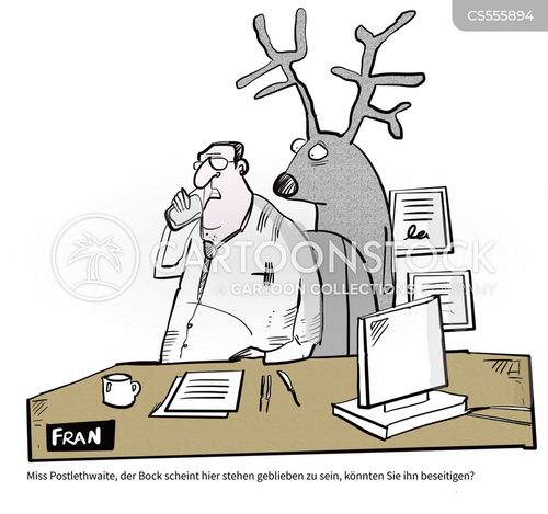 Cartoons und Karikaturen mit Bock