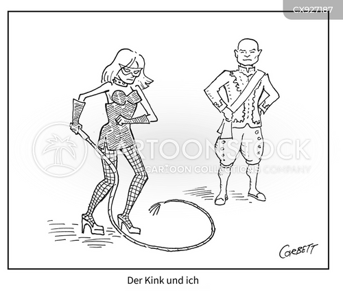 Cartoons und Karikaturen mit Dominatrix-outfit