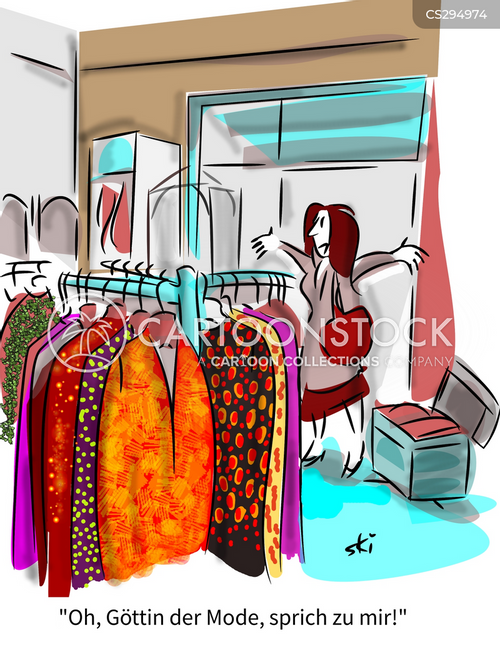 Cartoons und Karikaturen mit Psychedelische Mode