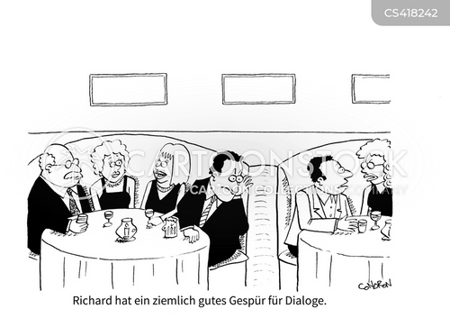 Cartoons und Karikaturen mit Dialog