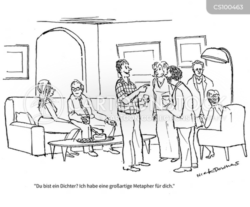 Cartoons und Karikaturen mit Dichter