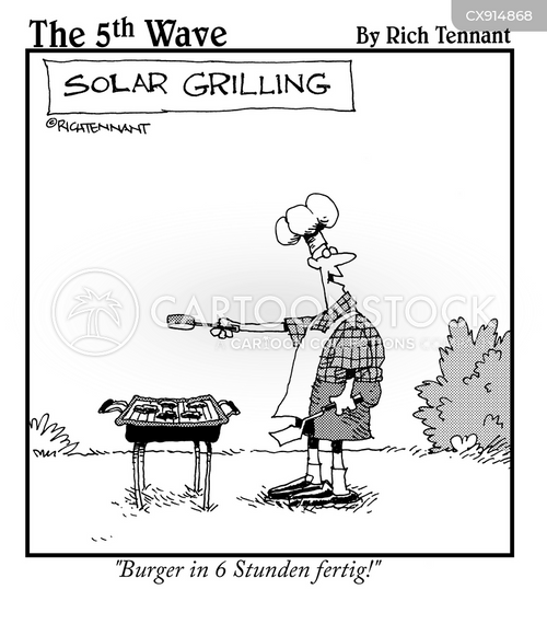 Cartoons und Karikaturen mit Grillfeste