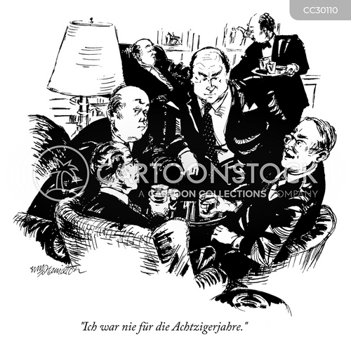 Cartoons und Karikaturen mit Retro-cool