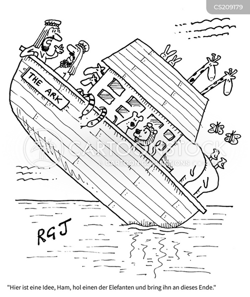 Cartoons und Karikaturen mit Die Fluten