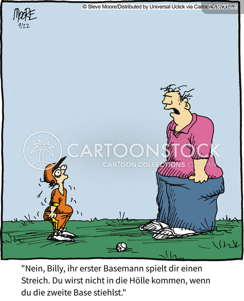 Cartoons und Karikaturen mit Zweite Base