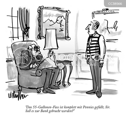 Cartoons und Karikaturen mit Prall