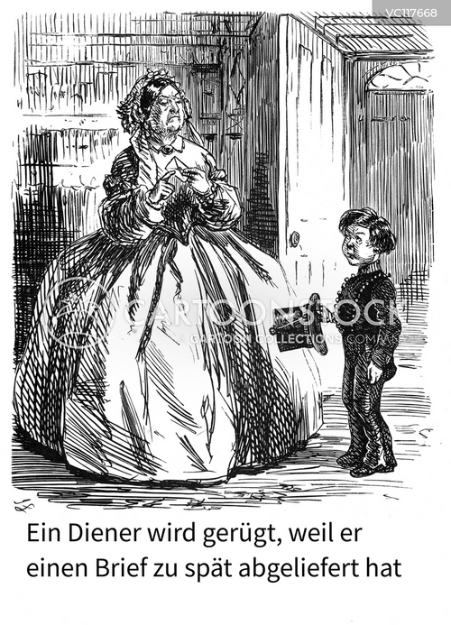Cartoons und Karikaturen mit Dienerschaft