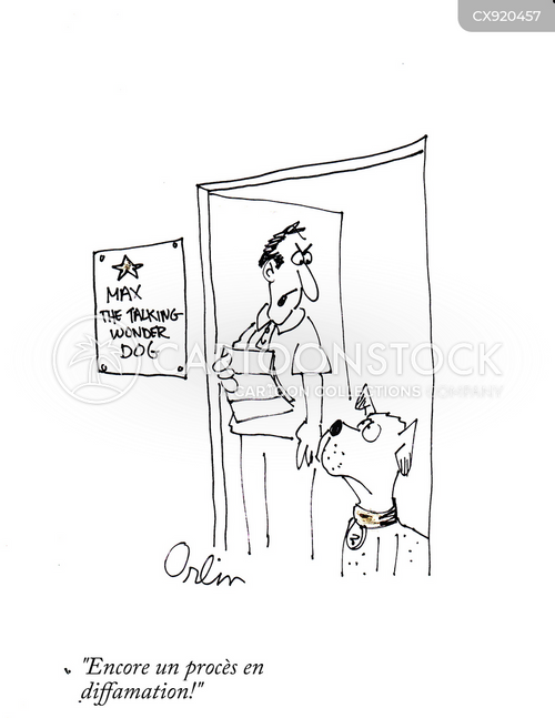 Dessins humoristique et caricaturés avec Diffamateur