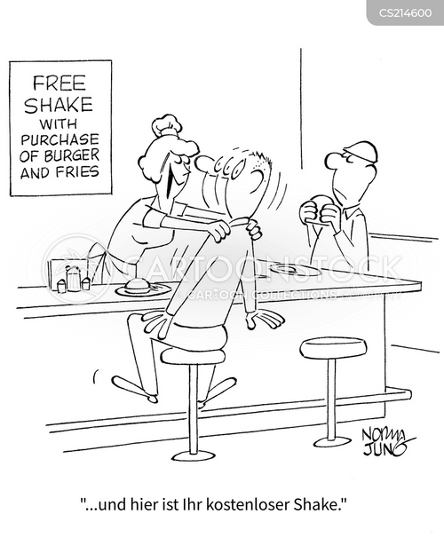 Cartoons und Karikaturen mit Vanille-shake