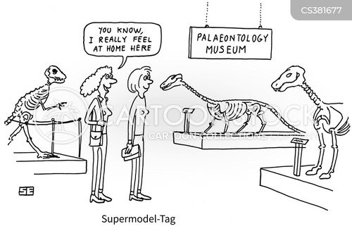 Cartoons und Karikaturen mit Super-models