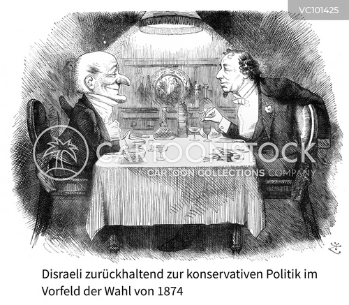 Cartoons und Karikaturen mit Benjamin Disraeli