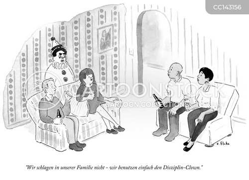 Cartoons und Karikaturen mit Baumstammwerfen