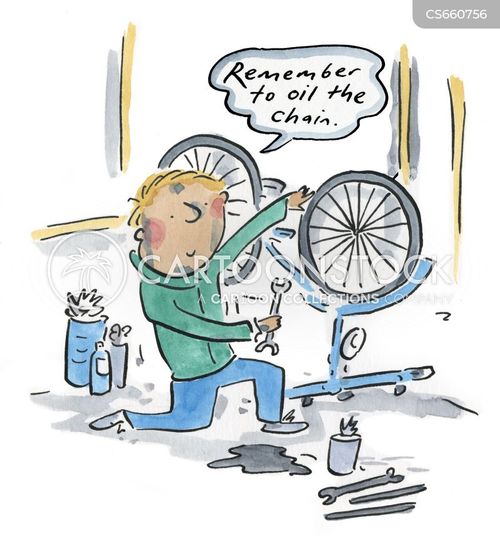 Bicycle Maintenance Cartoons and Comics - funny pictures from CartoonStock