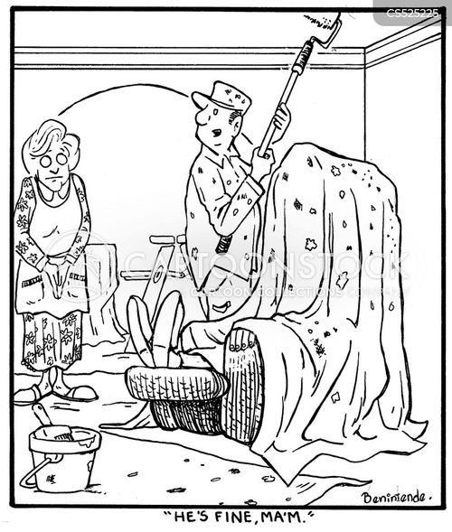 Home Makeover Mishap Cartoons and Comics - funny pictures from CartoonStock